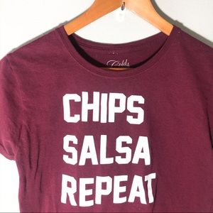 Cold Crush | Tops | Chips Salsa Repeat Short Tshirt | Poshmark